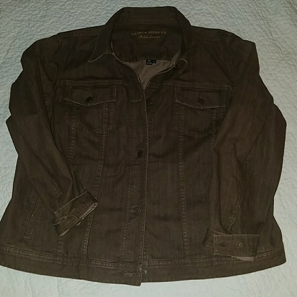 Ralph Lauren | Jackets & Coats | Ralph Lauren Brown Jean Jacket Sz X ...